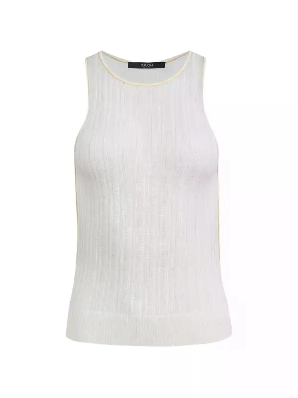 TOCCIN Juniper Racer Tank - White