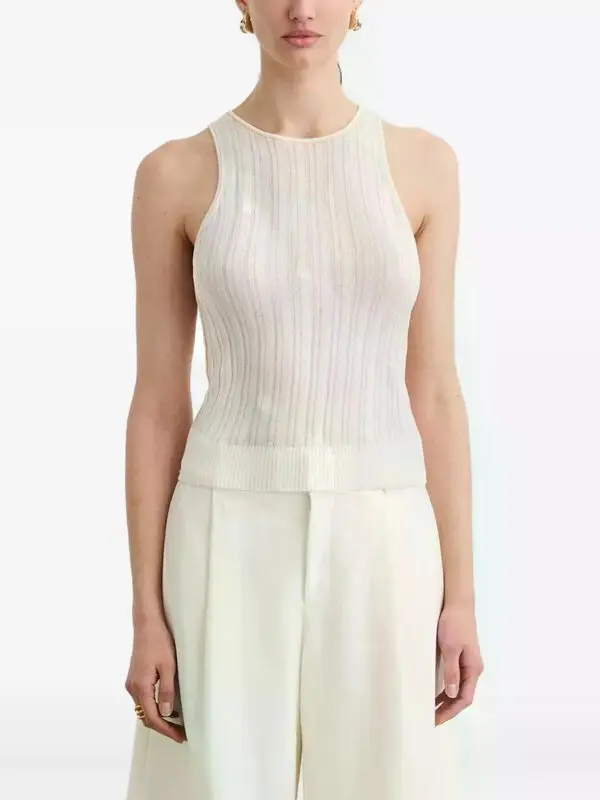 TOCCIN Juniper Racer Tank - White