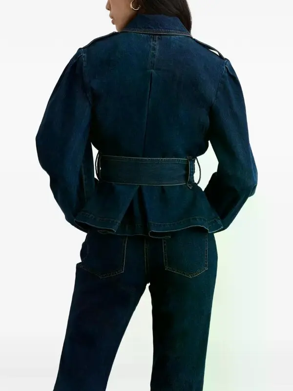 TOCCIN Brighton Belted Jacket - Blue