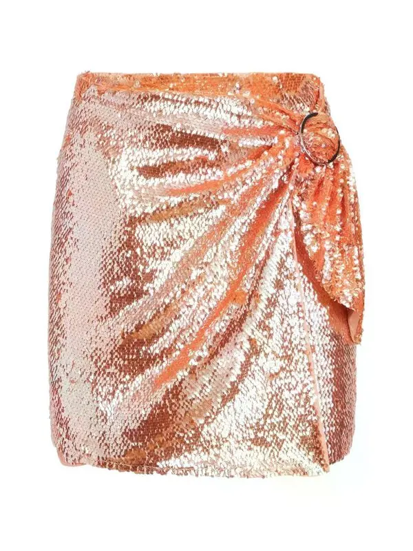 TOCCIN Sequin Mini Skirt With Ring Detail