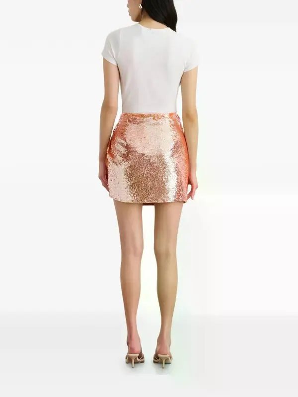 TOCCIN Sequin Mini Skirt With Ring Detail