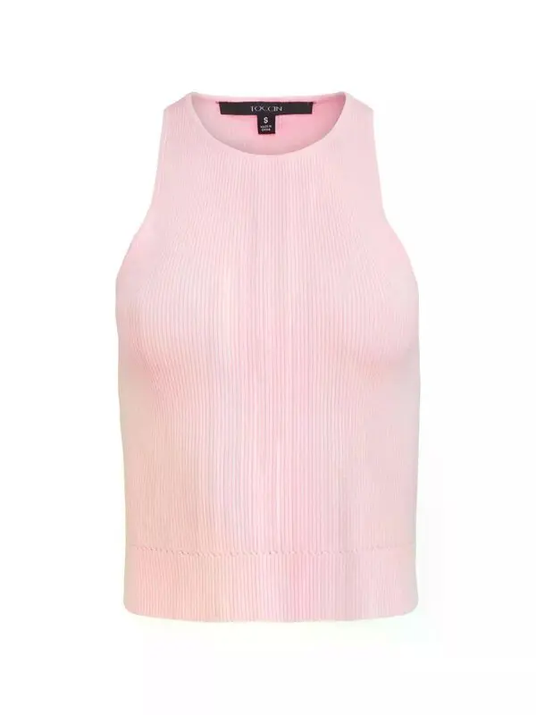 TOCCIN Ribbed Racer Tank Top - Pink
