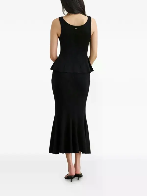 TOCCIN Eden Button-front Tank Top - Black