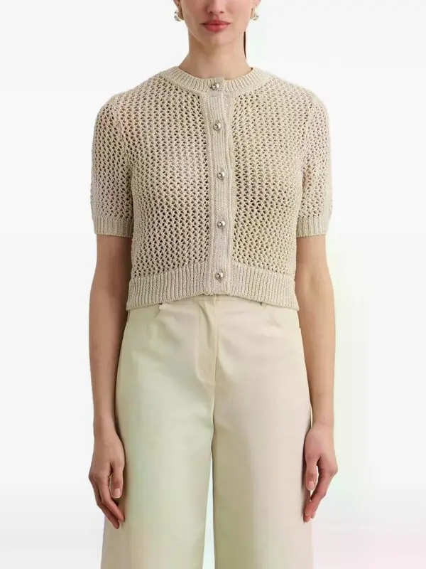 TOCCIN Janice Short-sleeve Button Cardigan