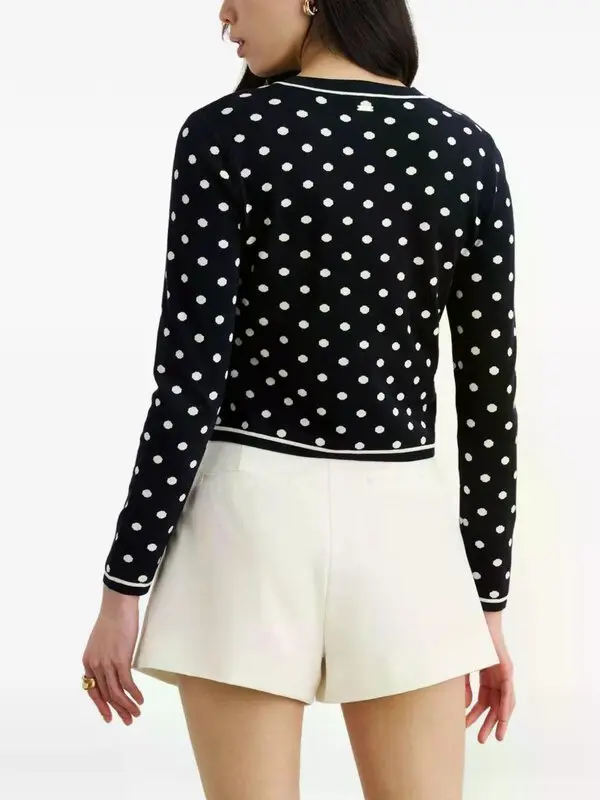 TOCCIN Xandra Polka-dot Cardigan - Blue