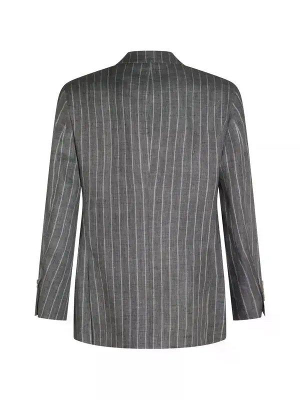 Brunello Cucinelli Double-breasted Blazer - Grey