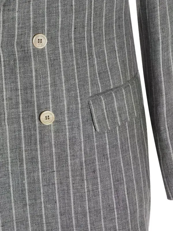 Brunello Cucinelli Double-breasted Blazer - Grey