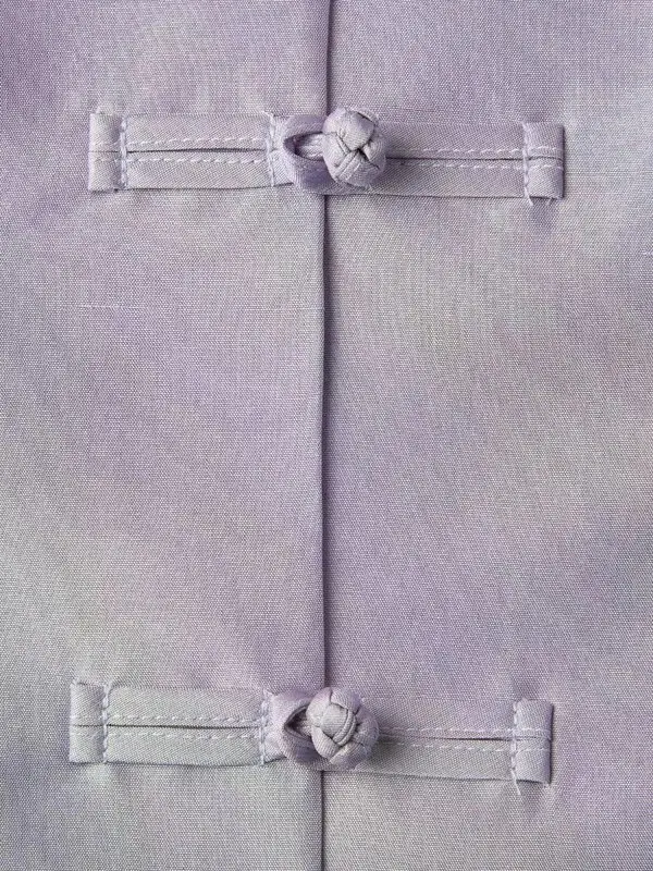 Shanghai Tang Mandarin-collar Blouse - Purple