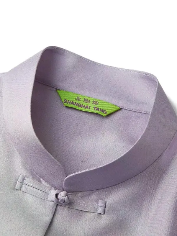 Shanghai Tang Mandarin-collar Blouse - Purple