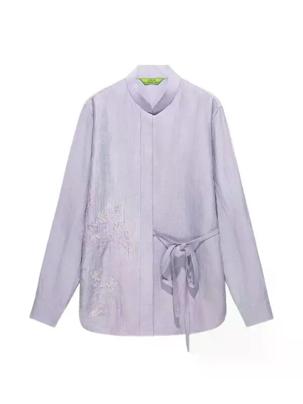 Shanghai Tang Tie-detail Shirt - Purple