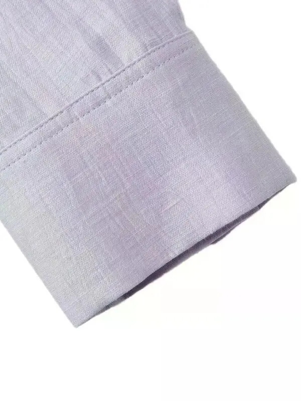 Shanghai Tang Tie-detail Shirt - Purple