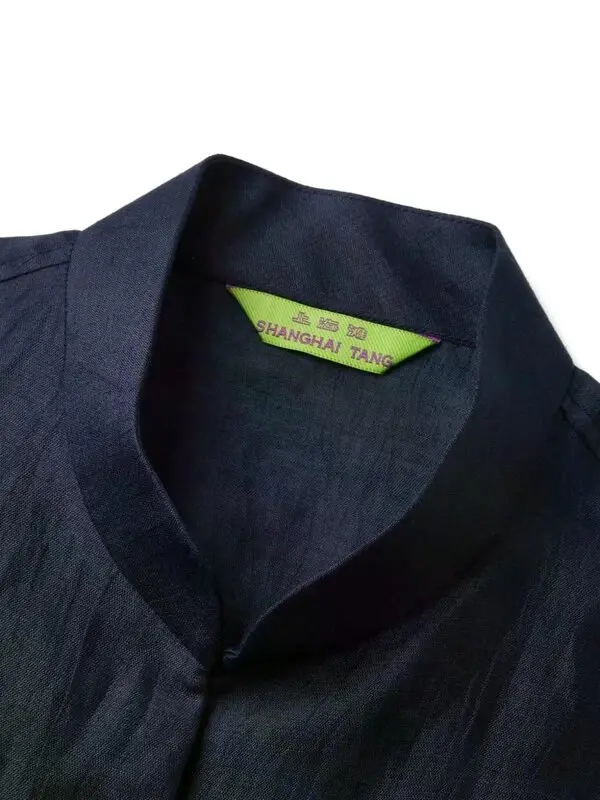 Shanghai Tang Tie-detail Shirt - Blue