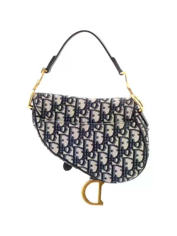 Dior Saddle Oblique Canvas Mini Shoulder Bag - Blue