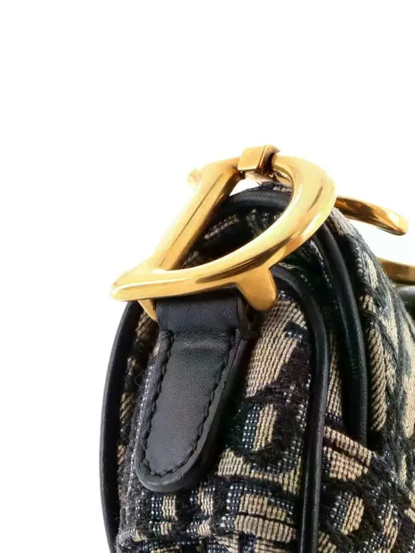 Dior Saddle Oblique Canvas Mini Shoulder Bag - Blue