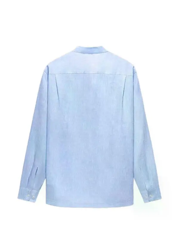 Shanghai Tang V-neck Shirt - Blue