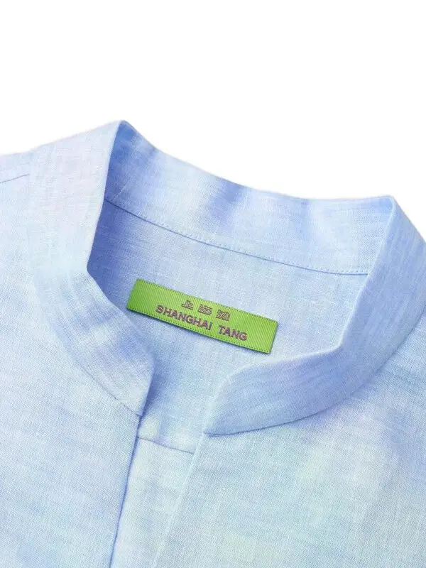 Shanghai Tang V-neck Shirt - Blue