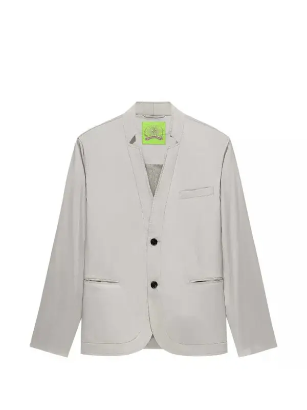 Shanghai Tang Button-up Jacket With Notched Lapels - Grey