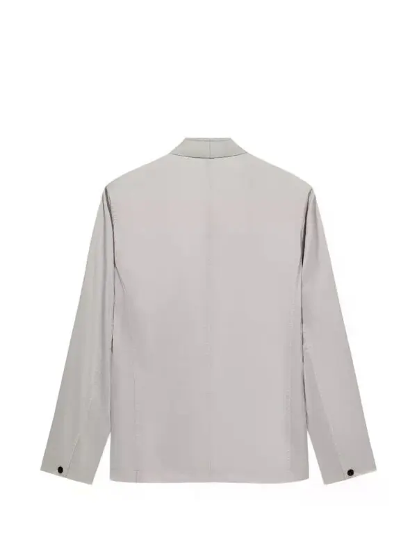 Shanghai Tang Button-up Jacket With Notched Lapels - Grey