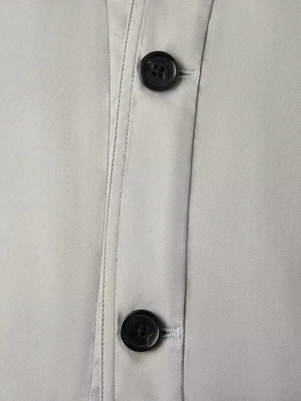 Shanghai Tang Button-up Jacket With Notched Lapels - Grey