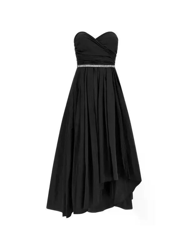 Pinko Off-the-shoulder Asymmetric Dress - Black