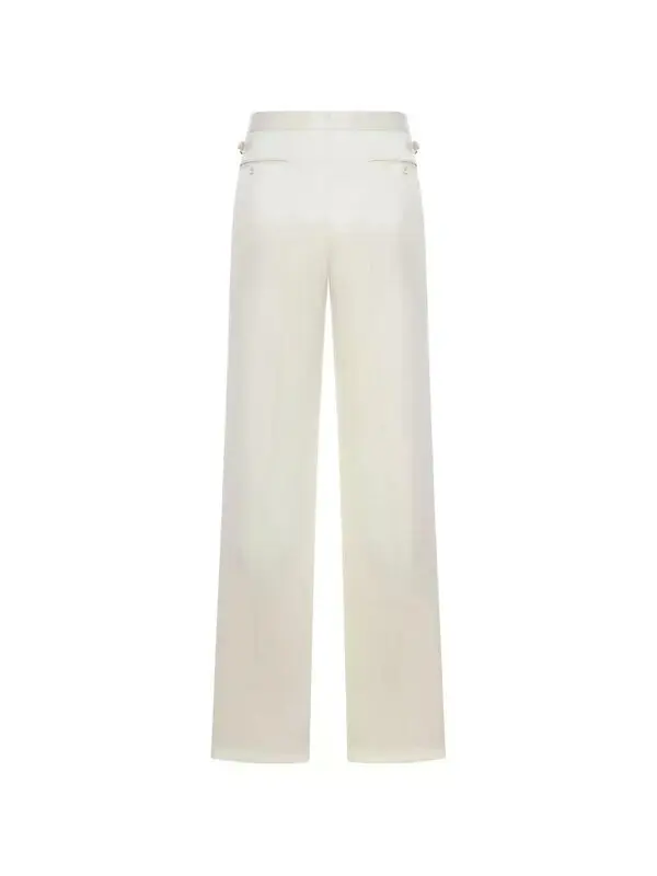 TOM FORD Double-pleat Silk Palazzo Trousers - Neutrals
