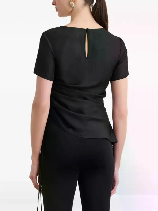 TOCCIN Uma Drawstring-detail Silk Top