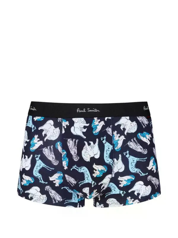 Paul Smith Dog Print Boxers - Blue