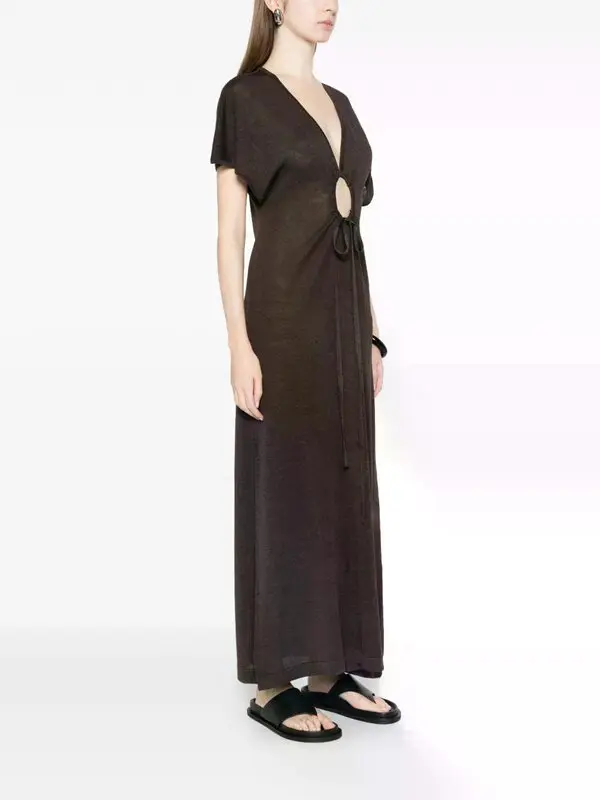 P.a.r.o.s.h Cut-out Maxi Dress - Brown