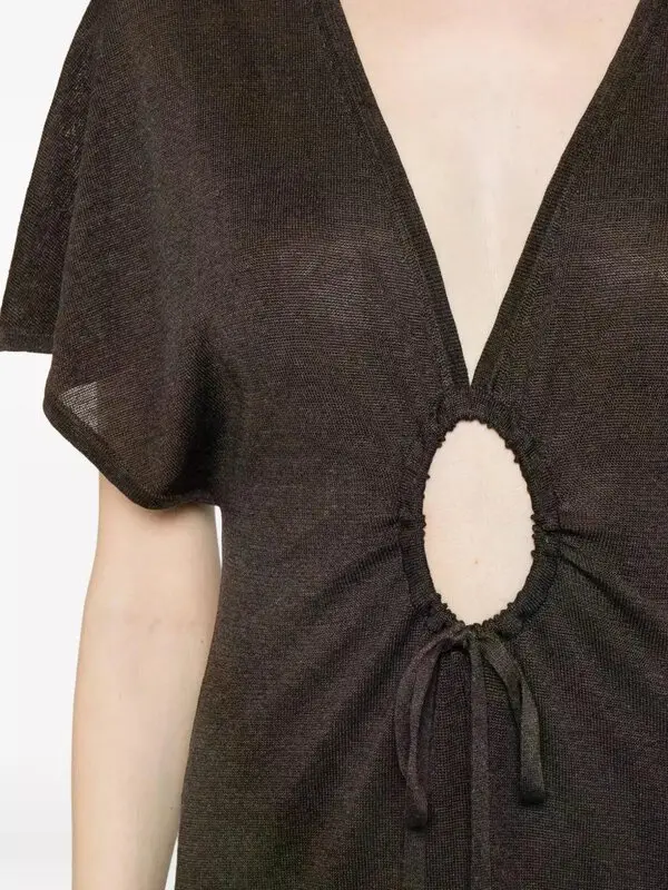 P.a.r.o.s.h Cut-out Maxi Dress - Brown