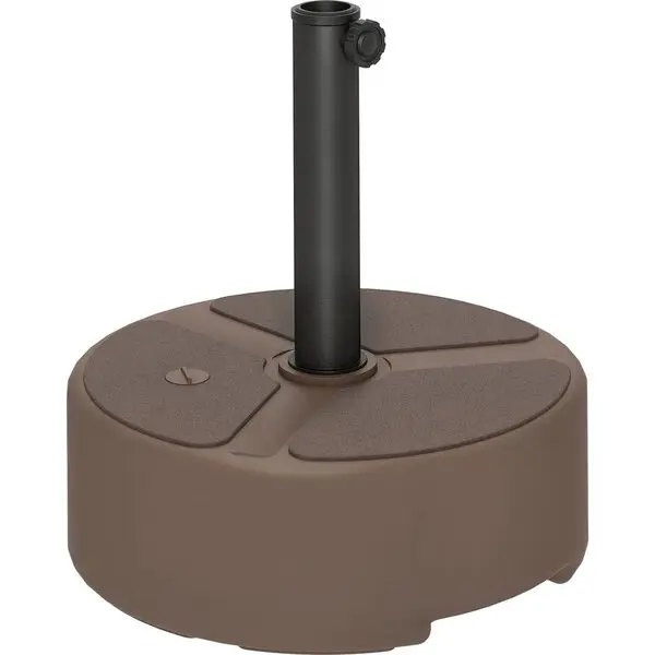 OUTSUNNY Patio Umbrella Base Holder - Brown