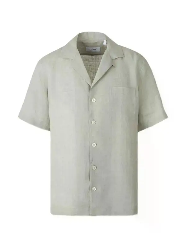 LARDINI Chest-pocket Short-sleeves Shirt - Grey
