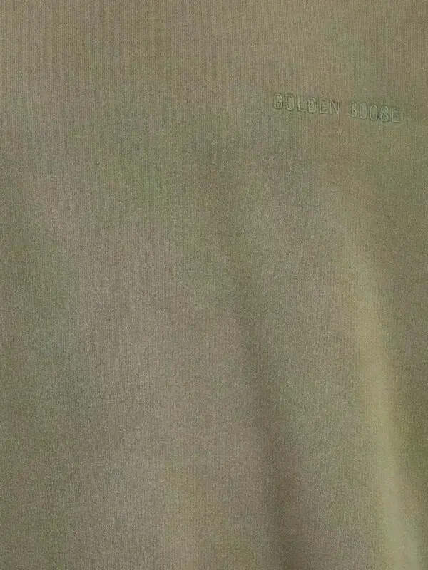 GOLDEN GOOSE Military Cotton Sweatshirt With Embroidered Logo