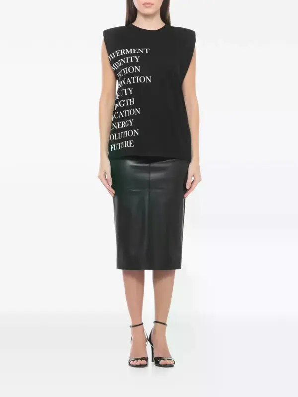Elisabetta Franchi Text Print Tank Top