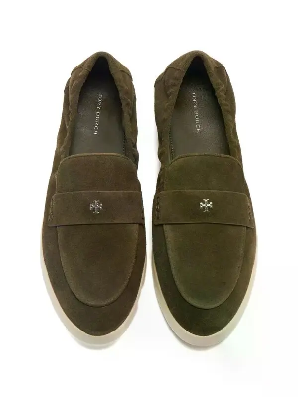 Tory Burch Suede Loafers - Green