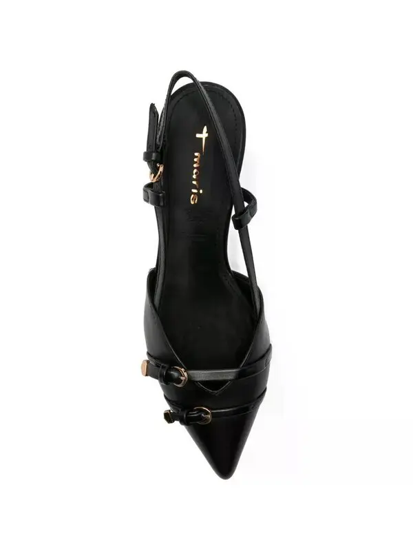 TAMARIS Leather Slingback Pumps - Black