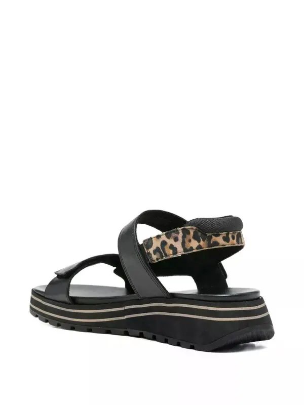 TAMARIS Leopard Print Strap Sandals