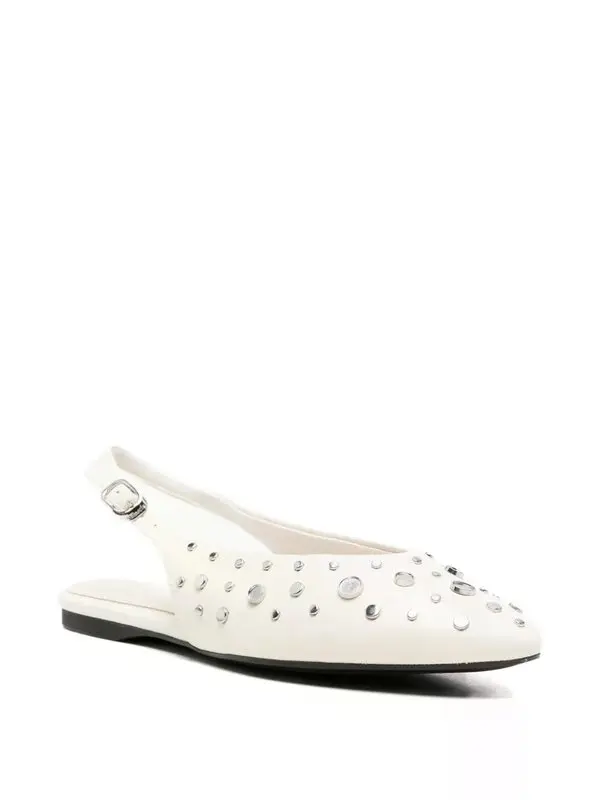 TAMARIS Studded Slingback Flat Pumps - Neutrals