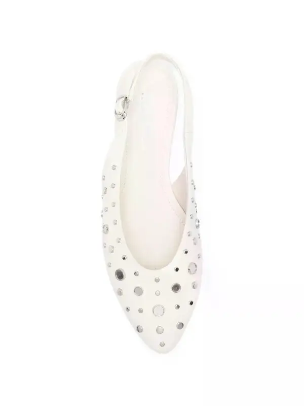 TAMARIS Studded Slingback Flat Pumps - Neutrals