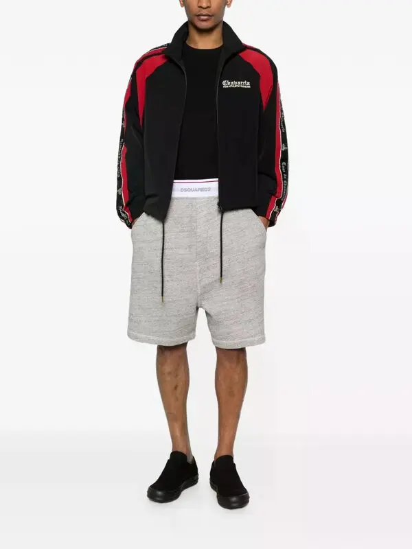 Dsquared2 Logo Waistband Tape Shorts - Grey