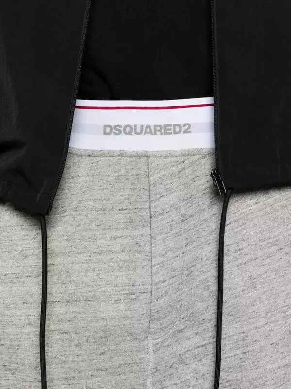 Dsquared2 Logo Waistband Tape Shorts - Grey