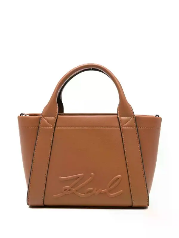 Karl Lagerfeld K7ville Embossed-logo Tote Bag - Brown