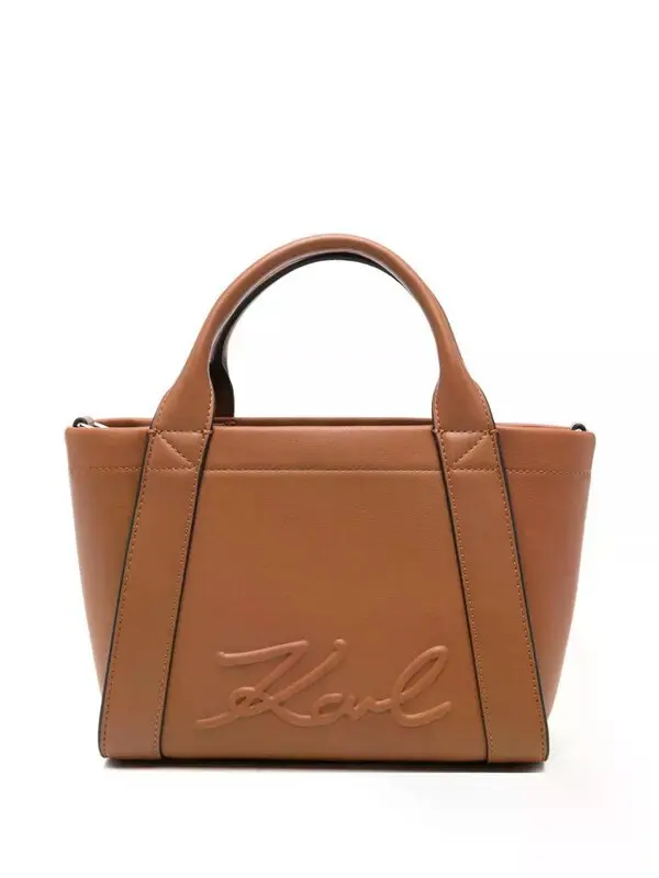 Karl Lagerfeld K7ville Embossed-logo Tote Bag - Brown