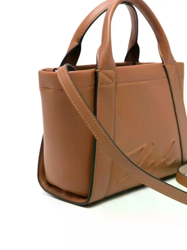 Karl Lagerfeld K7ville Embossed-logo Tote Bag - Brown