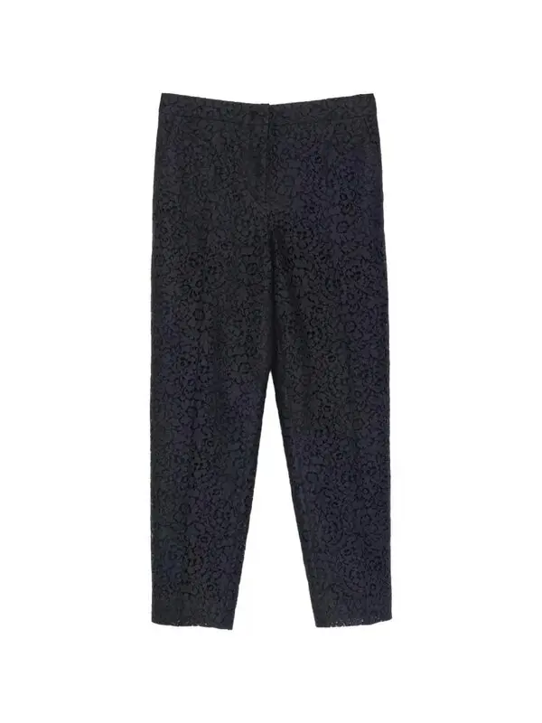 Max Mara Corona Lace Straight-leg Trousers - Blue
