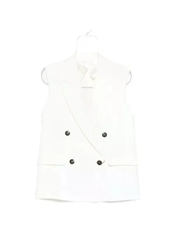 Max Mara Staia Double-breasted Waistcoat - White