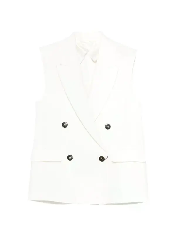 Max Mara Staia Double-breasted Waistcoat - White