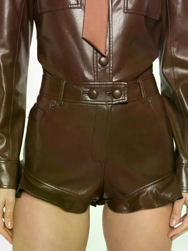 SELF-PORTRAIT Ruffle Tie Playsuit