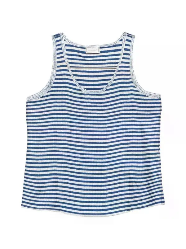 PIERRE-LOUIS MASCIA Aloe Striped Top - Blue