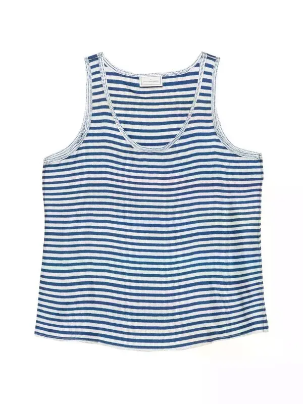 PIERRE-LOUIS MASCIA Aloe Striped Top - Blue