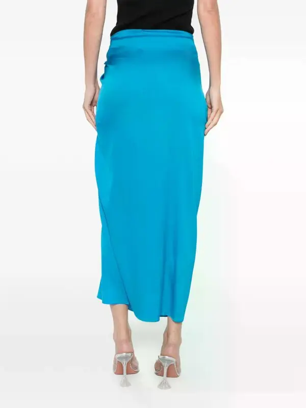 NOUVELLE SILK95FIVE High-waisted Midi Skirt - Blue